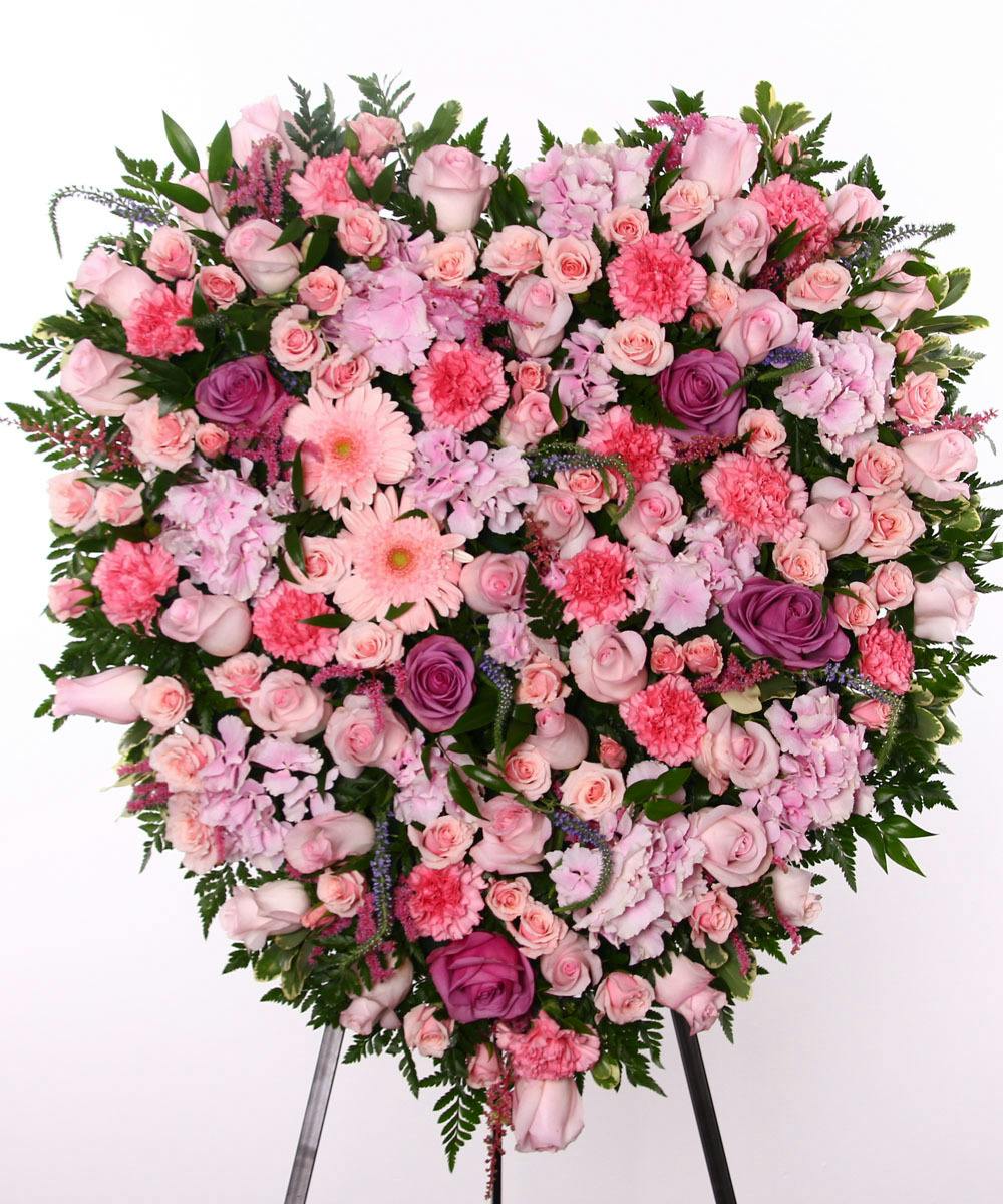 Pink Heart Funeral Design | Kittelberger Florist Rochester